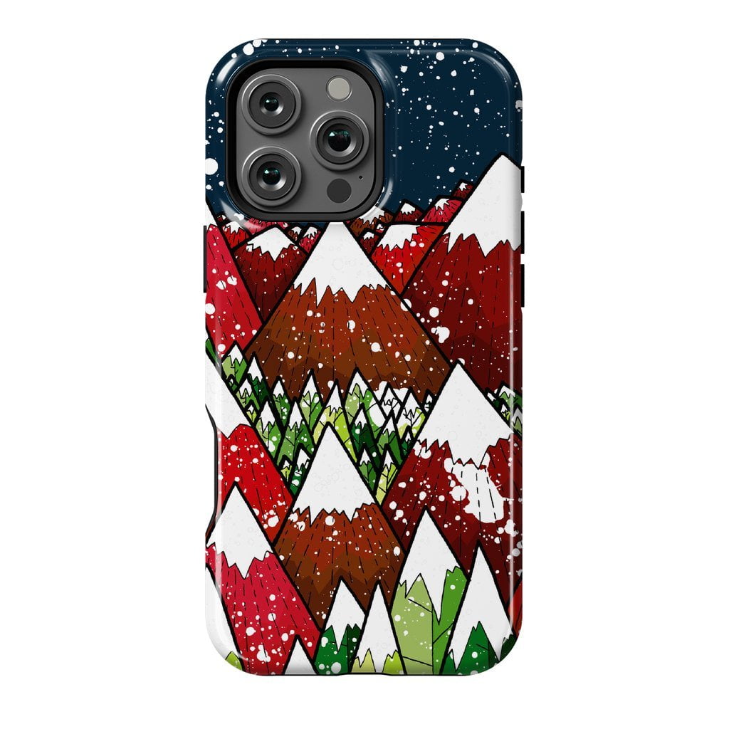 Christmas Mountain Landscape Phone Case for iPhone 11 12 13 14 15 16 ...
