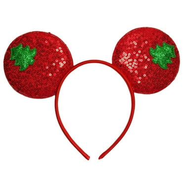 Disney Theme Parks Mickey and Minnie Mouse Snow Globe Ear Headband for ...