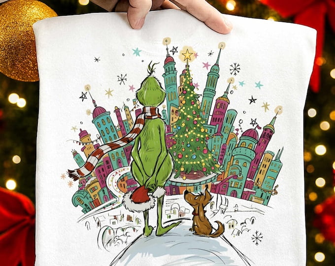 Christmas Movie 2025 , Green Guy Xmas , Christmas Characters Shirt ...