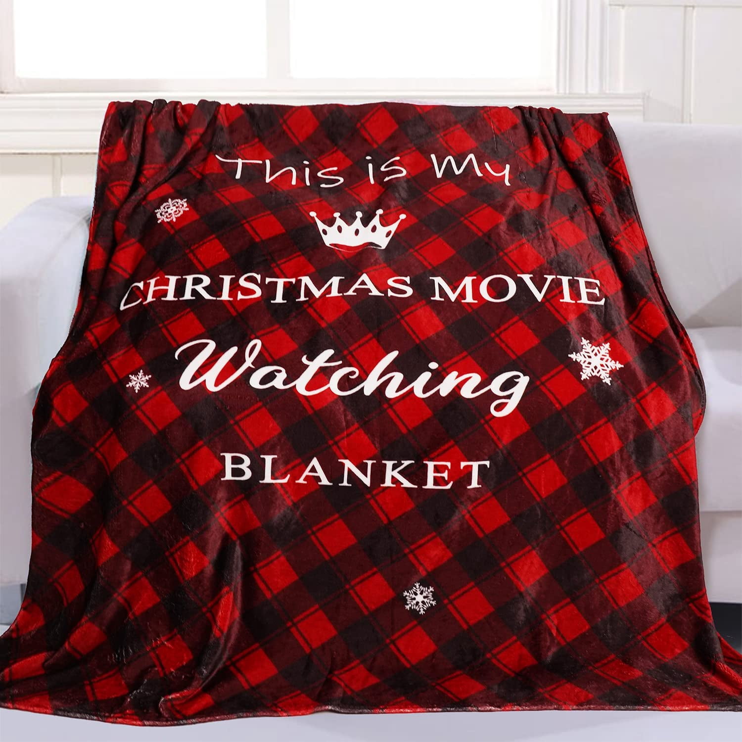 Christmas Movie Blanket Red Buffalo Check Plaid Throw Blanket Christmas ...