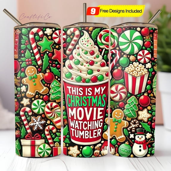 Christmas Movie Tumbler : 20oz Skinny Sublimation ( - Walmart.com