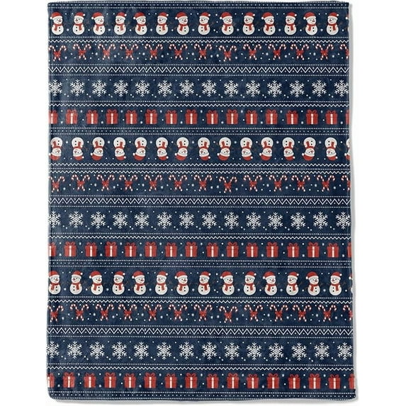 Christmas Movie Watching Decorative Throw Blanket, Gnome Red Black ...
