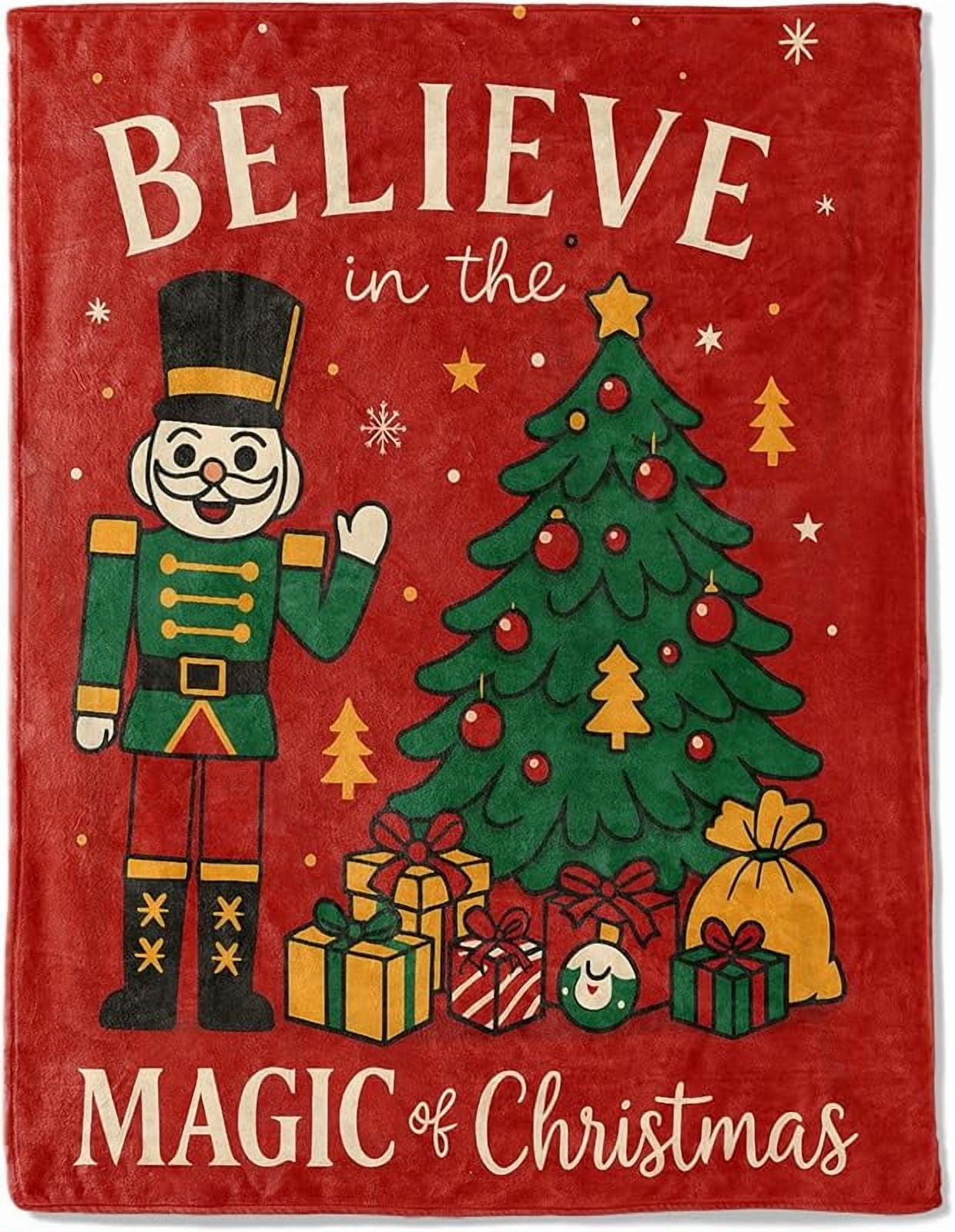 Christmas Movie Watching Decorative Throw Blanket, Gnome Red Black ...