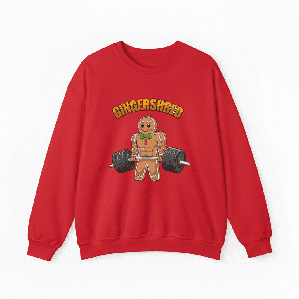 Christmas Muscle Gingerbread Man Funny Holiday Fitness Workout Humor ...