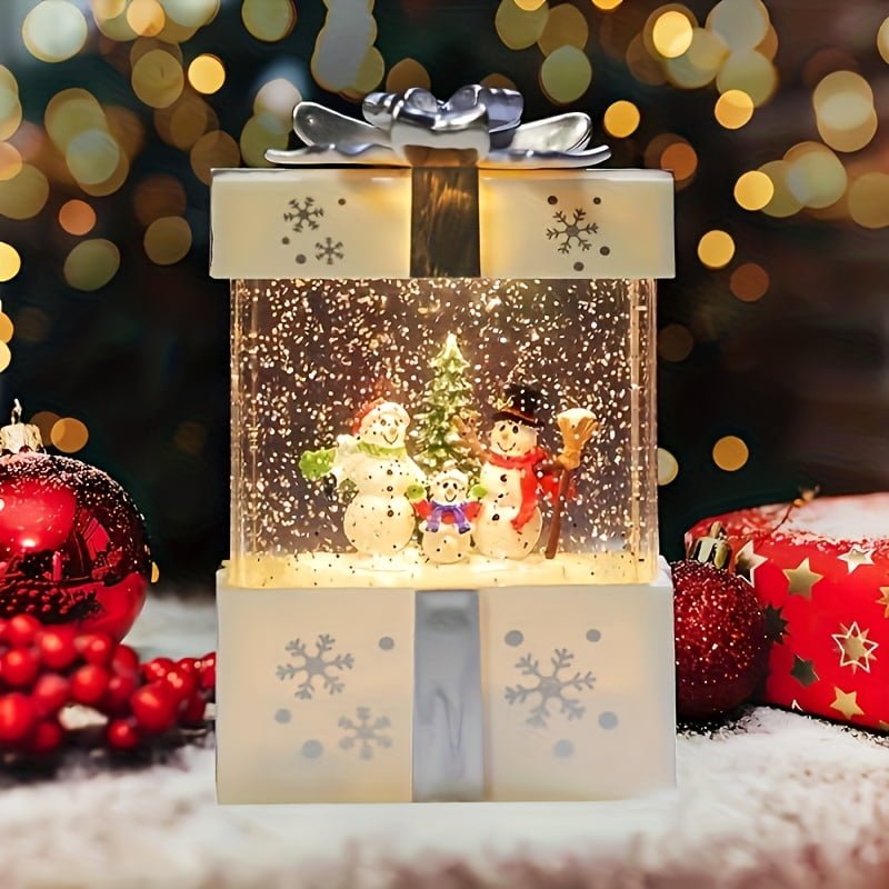 Christmas Musical Snow Globes with Timer, Lighted USB/Battery Operated ...