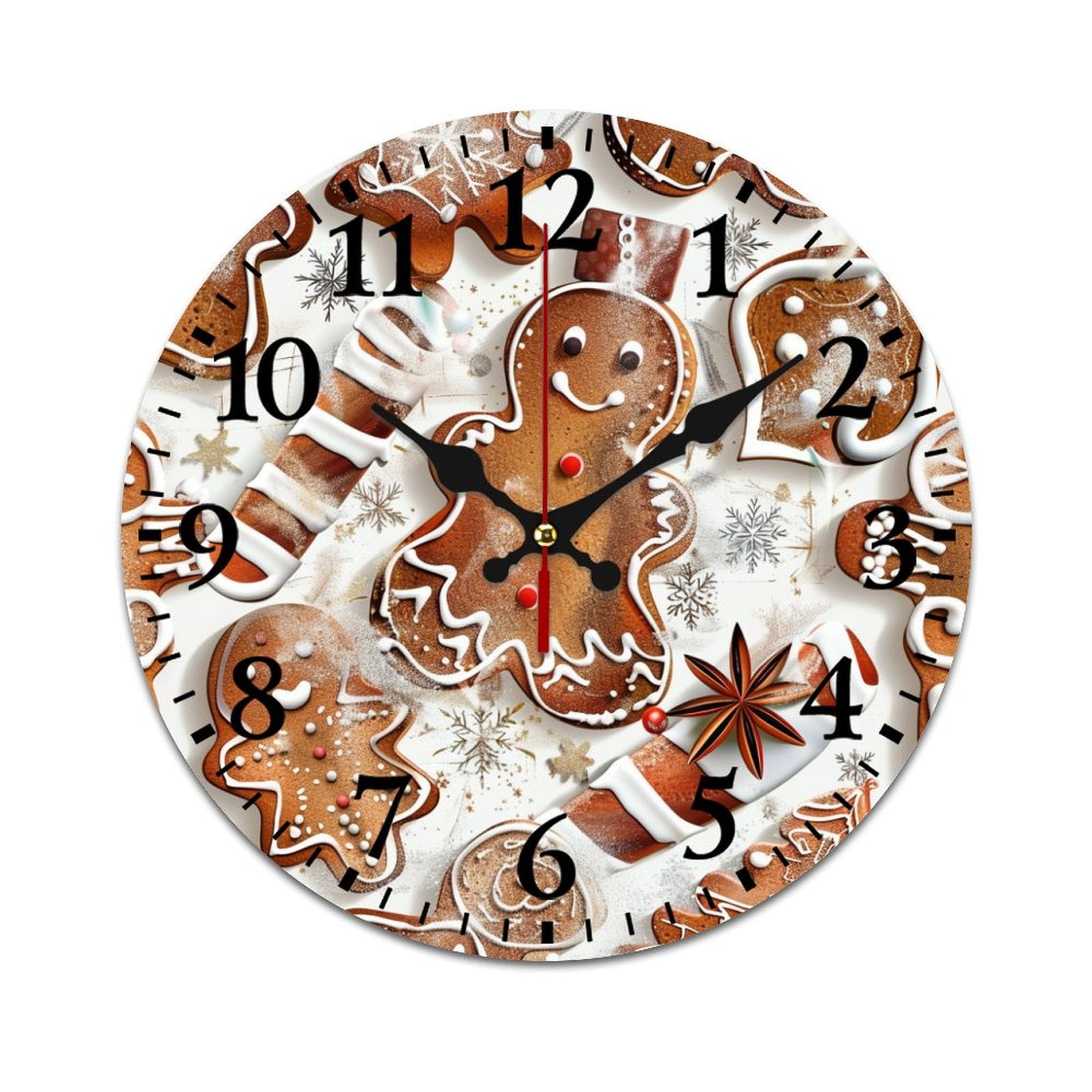 Christmas My Favorite Gingerbread Cookies Wall Clock Modern Design ...
