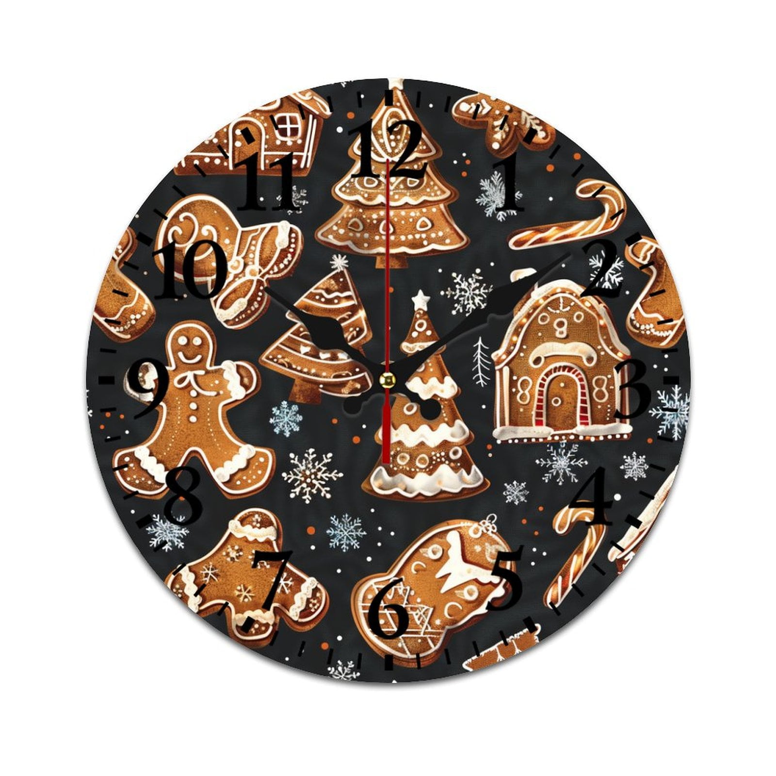 Christmas My Favorite Gingerbread Cookies Wall Clock Modern Design ...