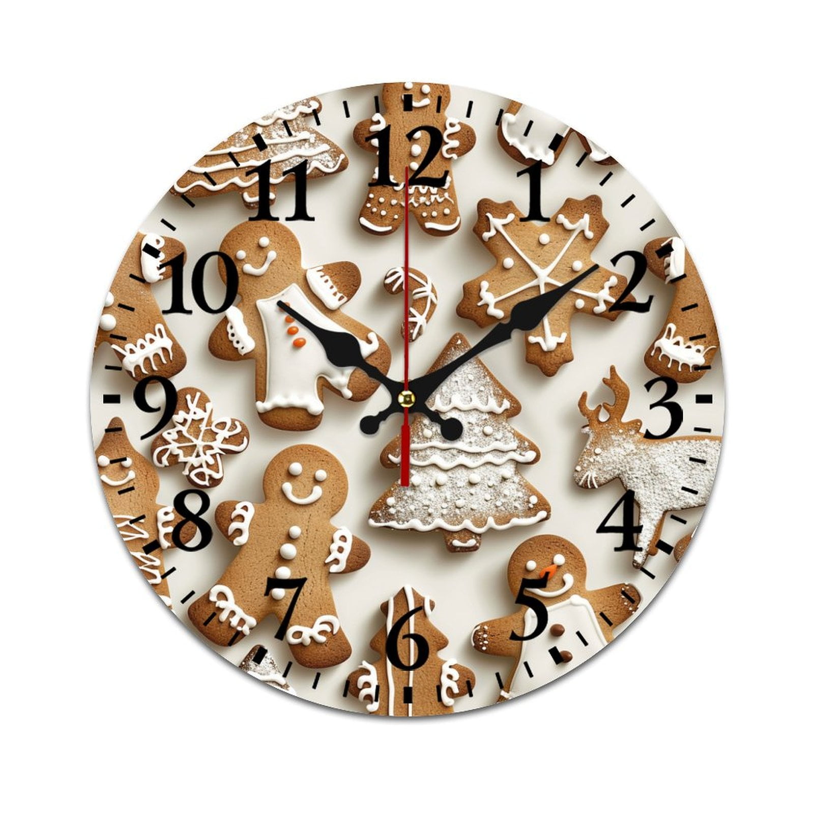 Christmas My Favorite Gingerbread Cookies Wall Clock Modern Design ...