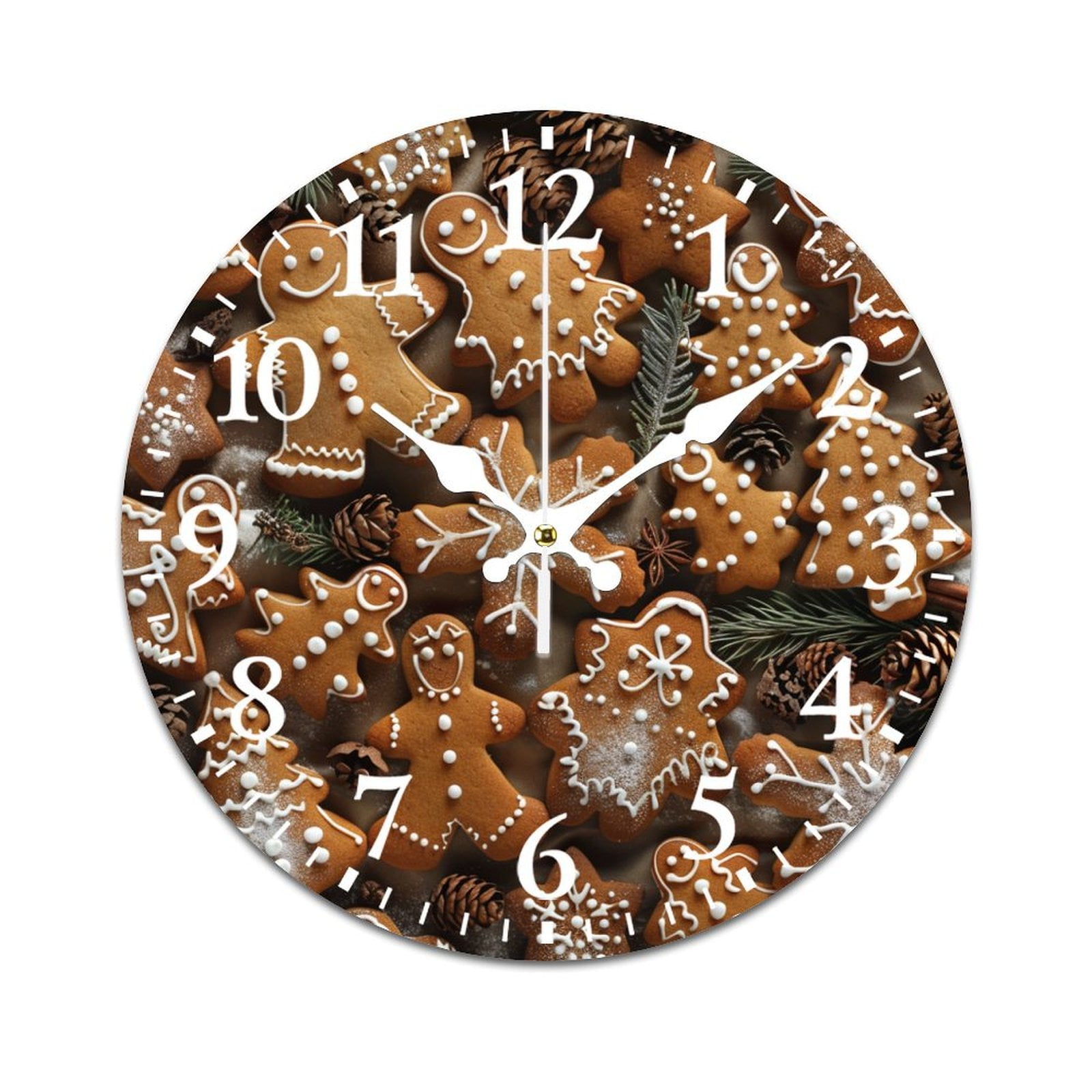 Christmas My Favorite Gingerbread Cookies Wall Clock Modern Design ...