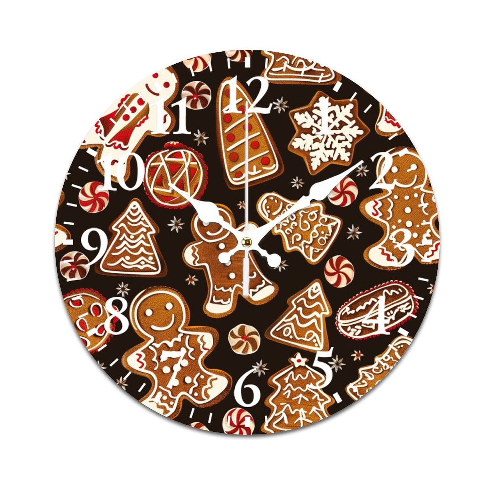 Christmas My Favorite Gingerbread Cookies Wall Clock Modern Design ...
