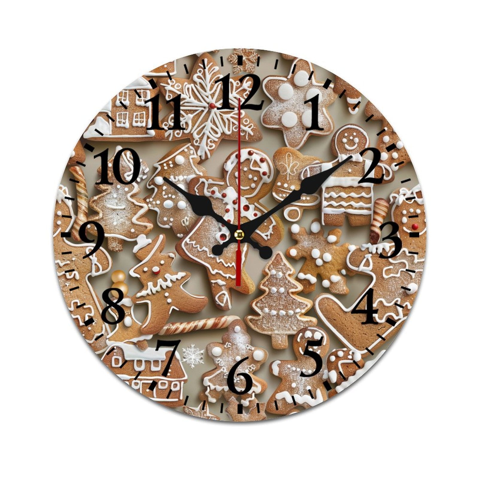 Christmas My Favorite Gingerbread Cookies Wall Clock Modern Design ...