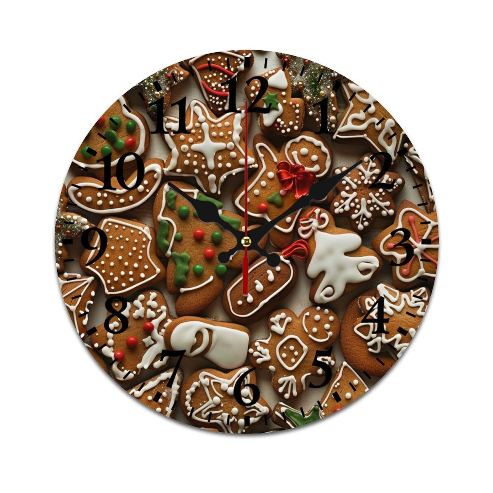 Christmas My Favorite Gingerbread Cookies Wall Clock Modern Design ...