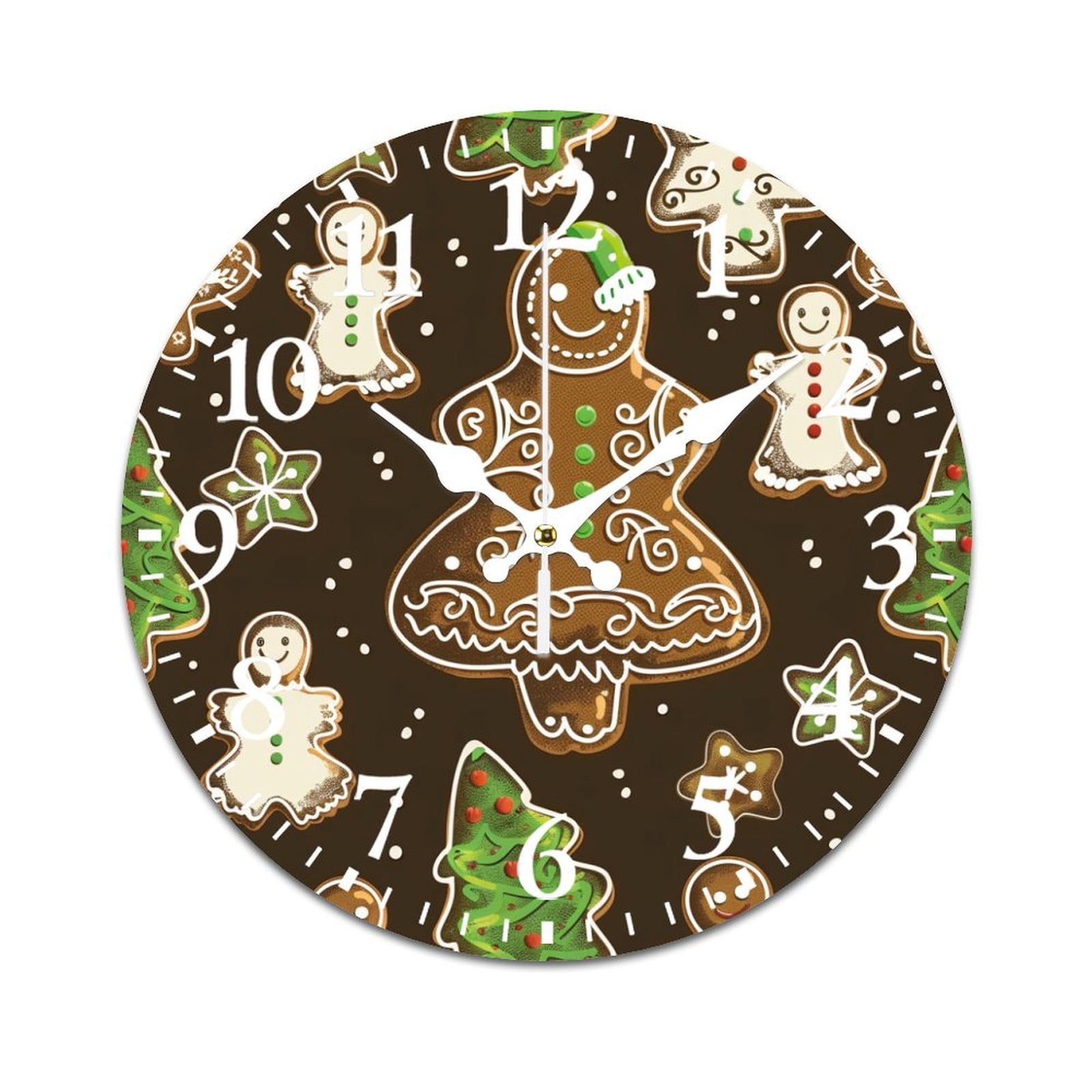 Christmas My Favorite Gingerbread Cookies Wall Clock Modern Design ...
