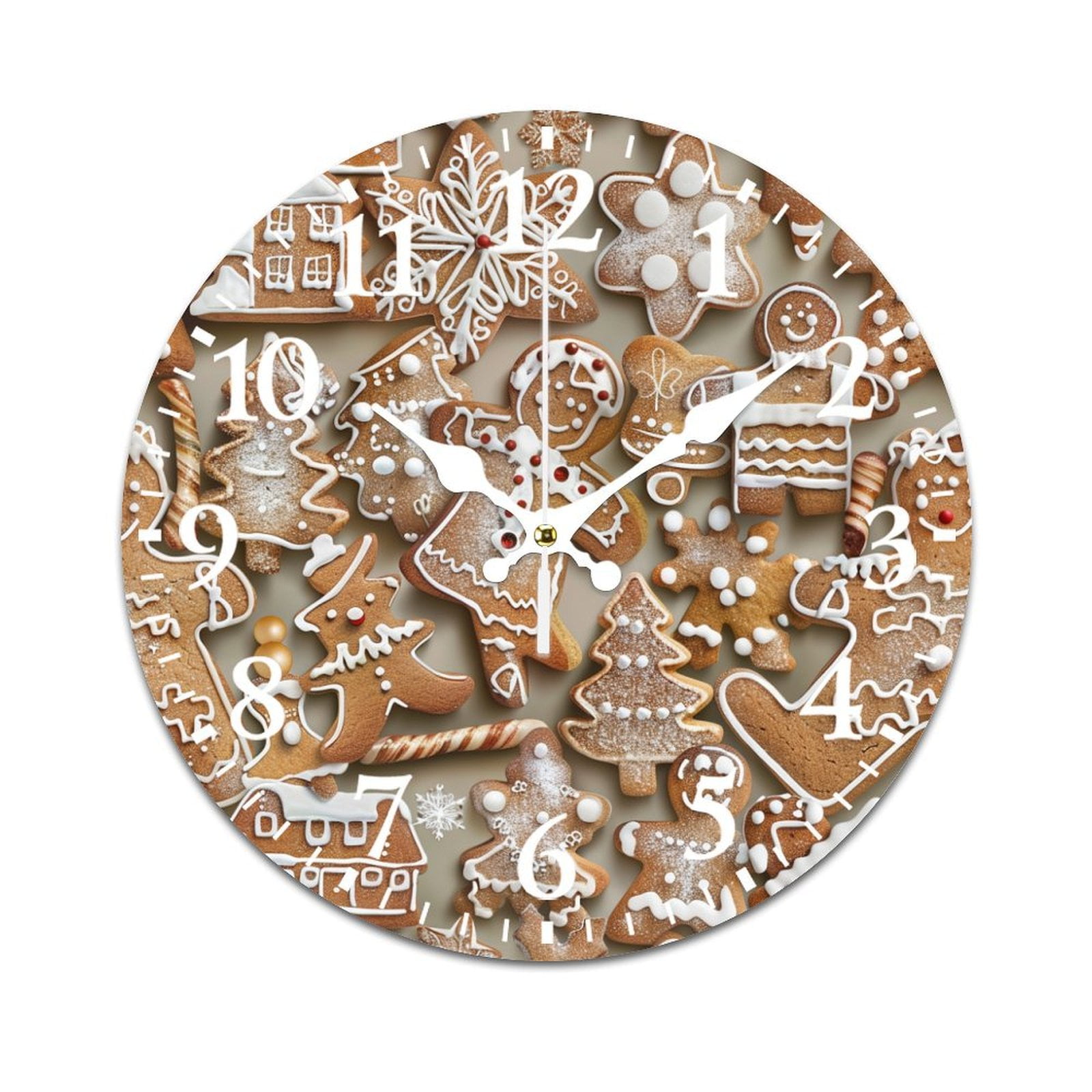 Christmas My Favorite Gingerbread Cookies Wall Clock Modern Design ...