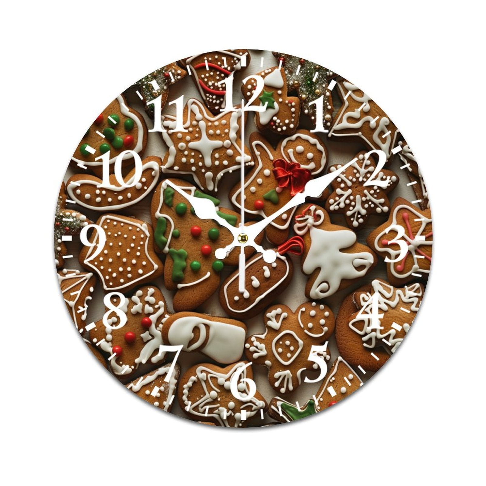 Christmas My Favorite Gingerbread Cookies Wall Clock Modern Design ...