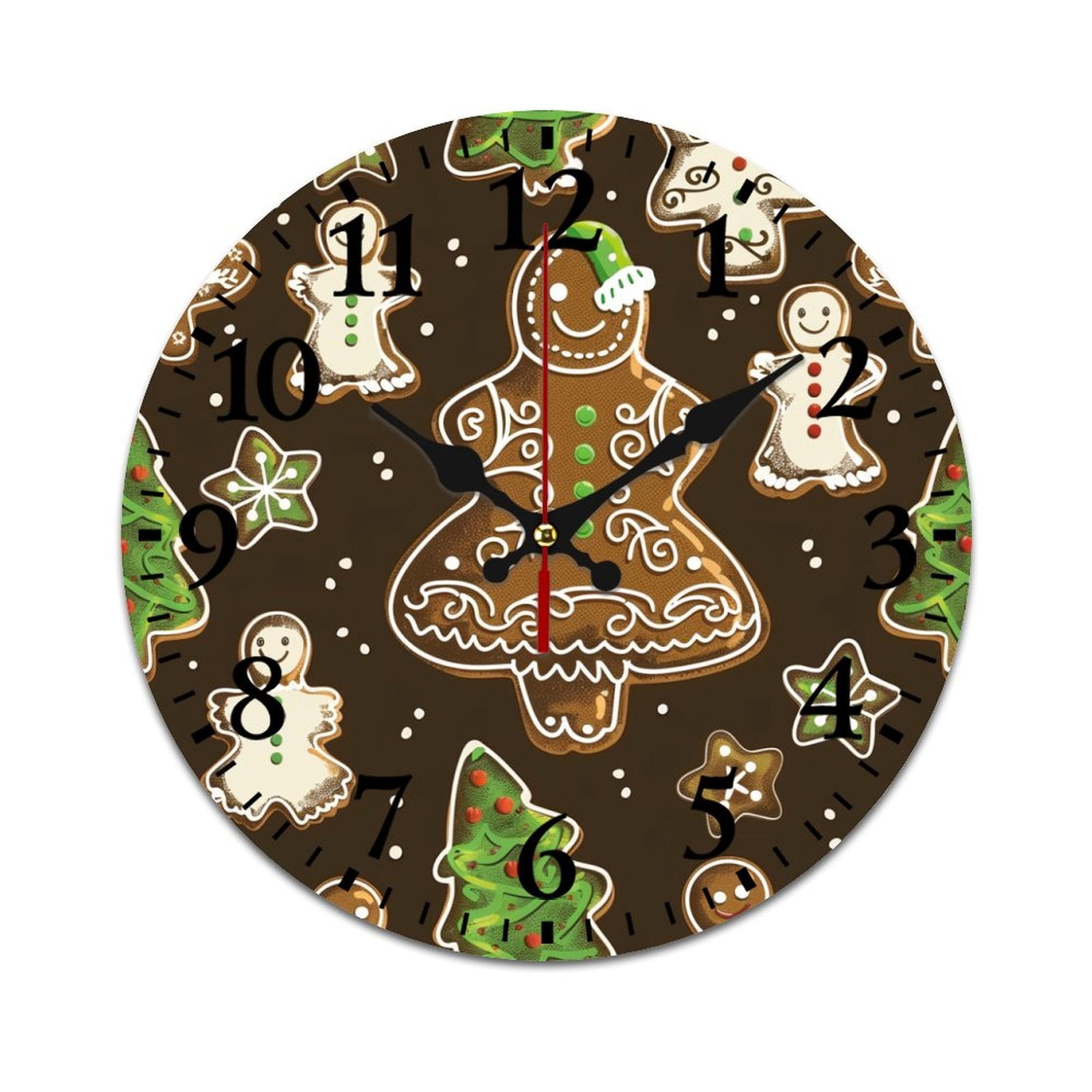 Christmas My Favorite Gingerbread Cookies Wall Clock Modern Design ...