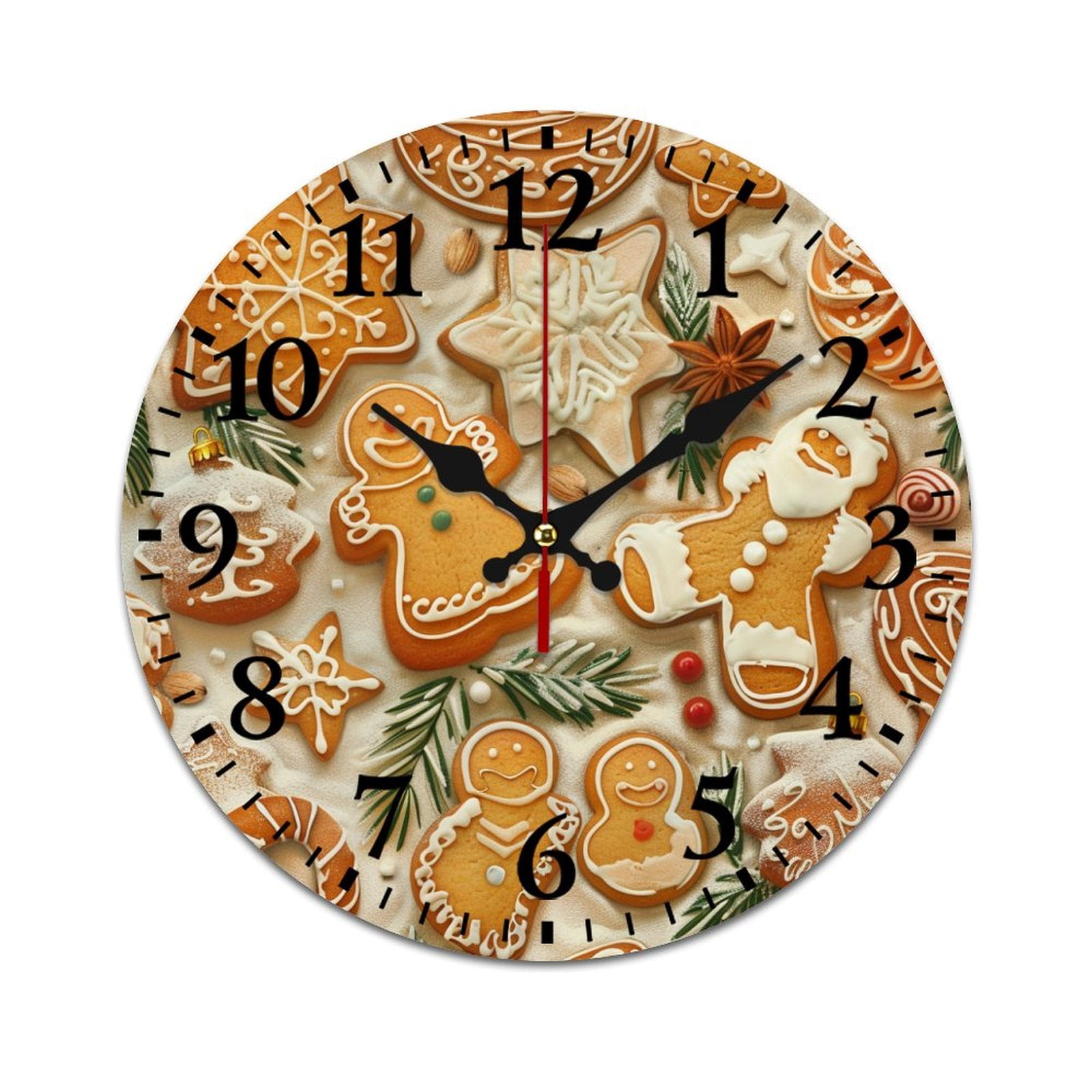 Christmas My Favorite Gingerbread Cookies Wall Clock Modern Design ...