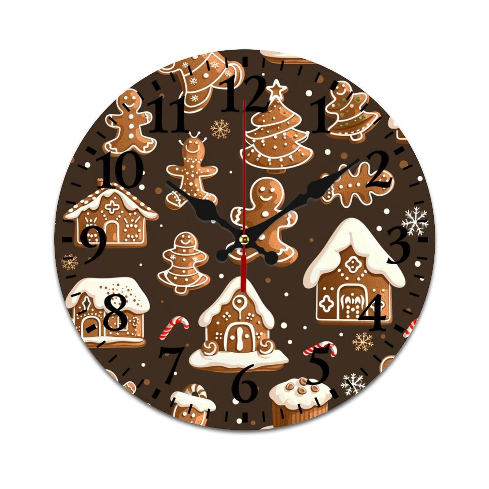 Christmas My Favorite Gingerbread Cookies Wall Clock Modern Design ...