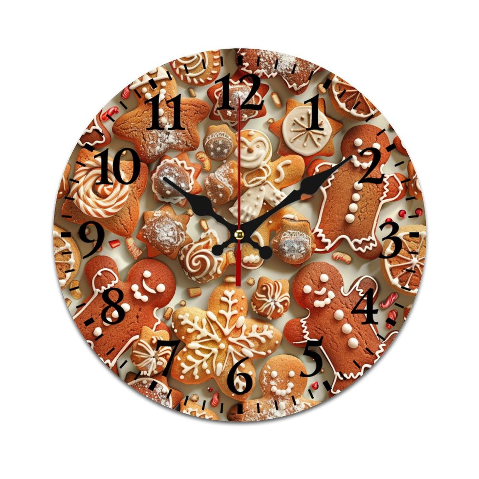Christmas My Favorite Gingerbread Cookies Wall Clock Modern Design ...