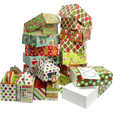 Naler 24 Pcs Christmas Gift Boxes, Assorted Candy Treat Packaging for ...