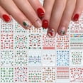 Christmas Nail Art Stickers Decals 3D Self-Adhesive Winter Xmas Themed ...