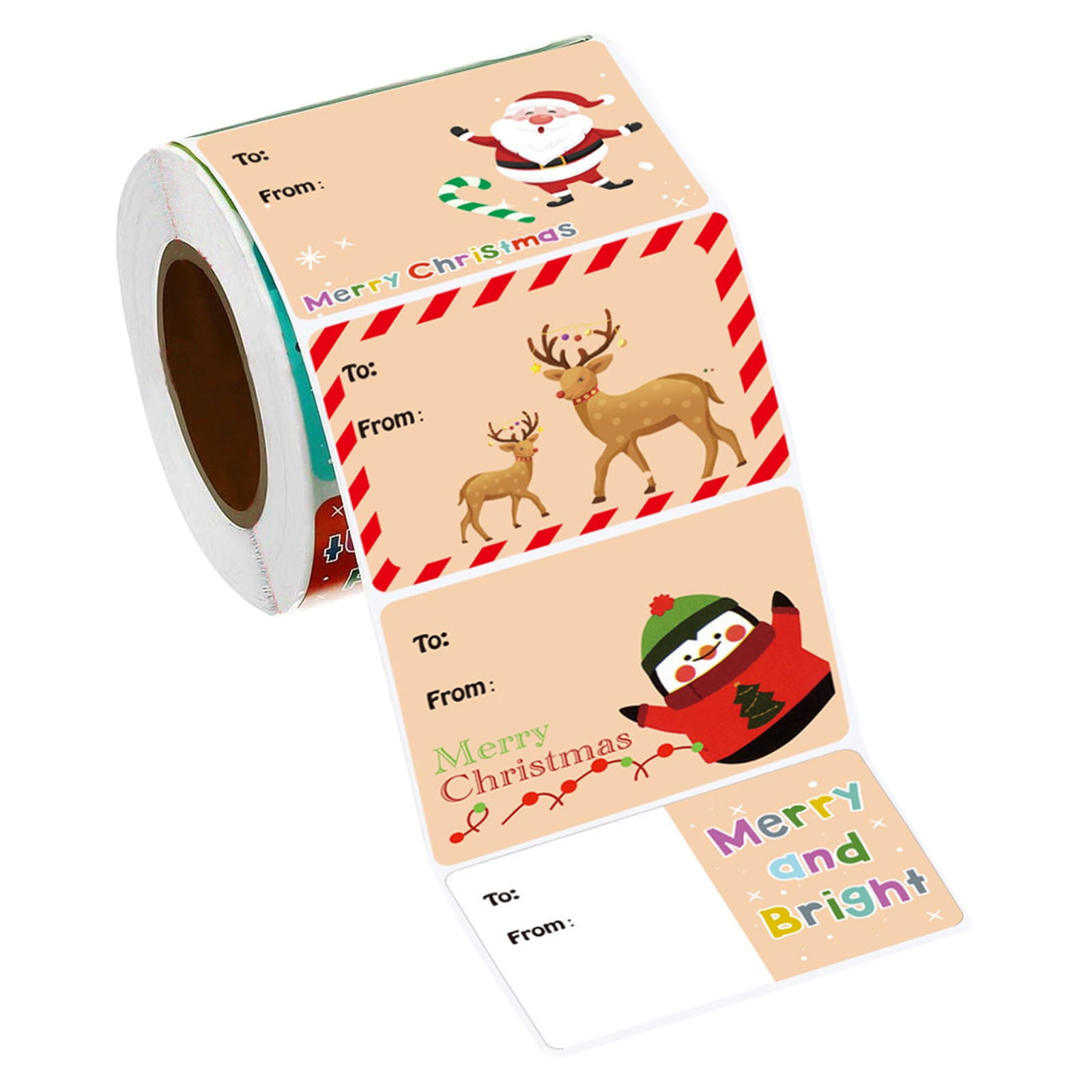 Christmas Name Tags Stickers, 2x1.5 inch Personalized Christmas ...