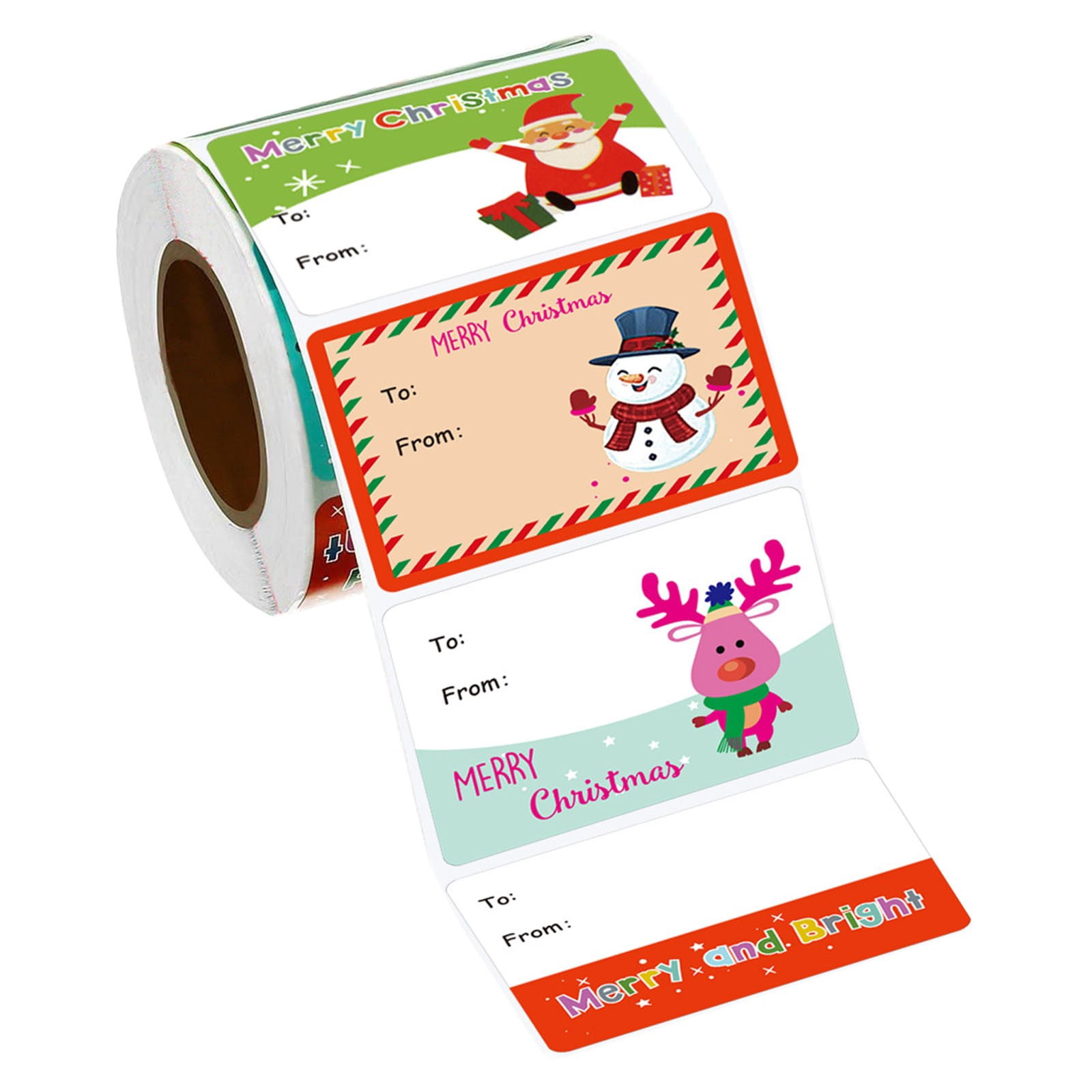 Christmas Name Tags Stickers, 2x1.5 inch Vintage Christmas Stickers ...