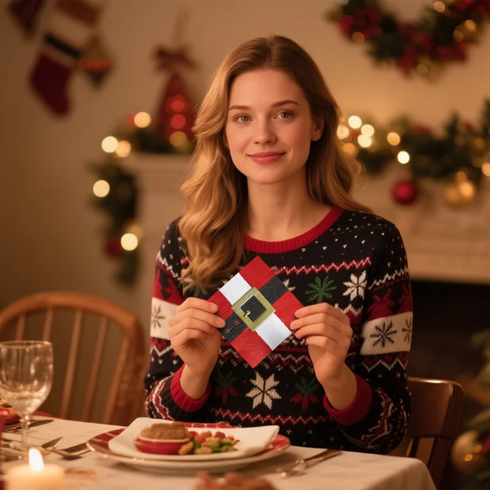 Christmas Napkins - 40pcs Disposable Christmas Luncheon Dinner Napkin 6 ...