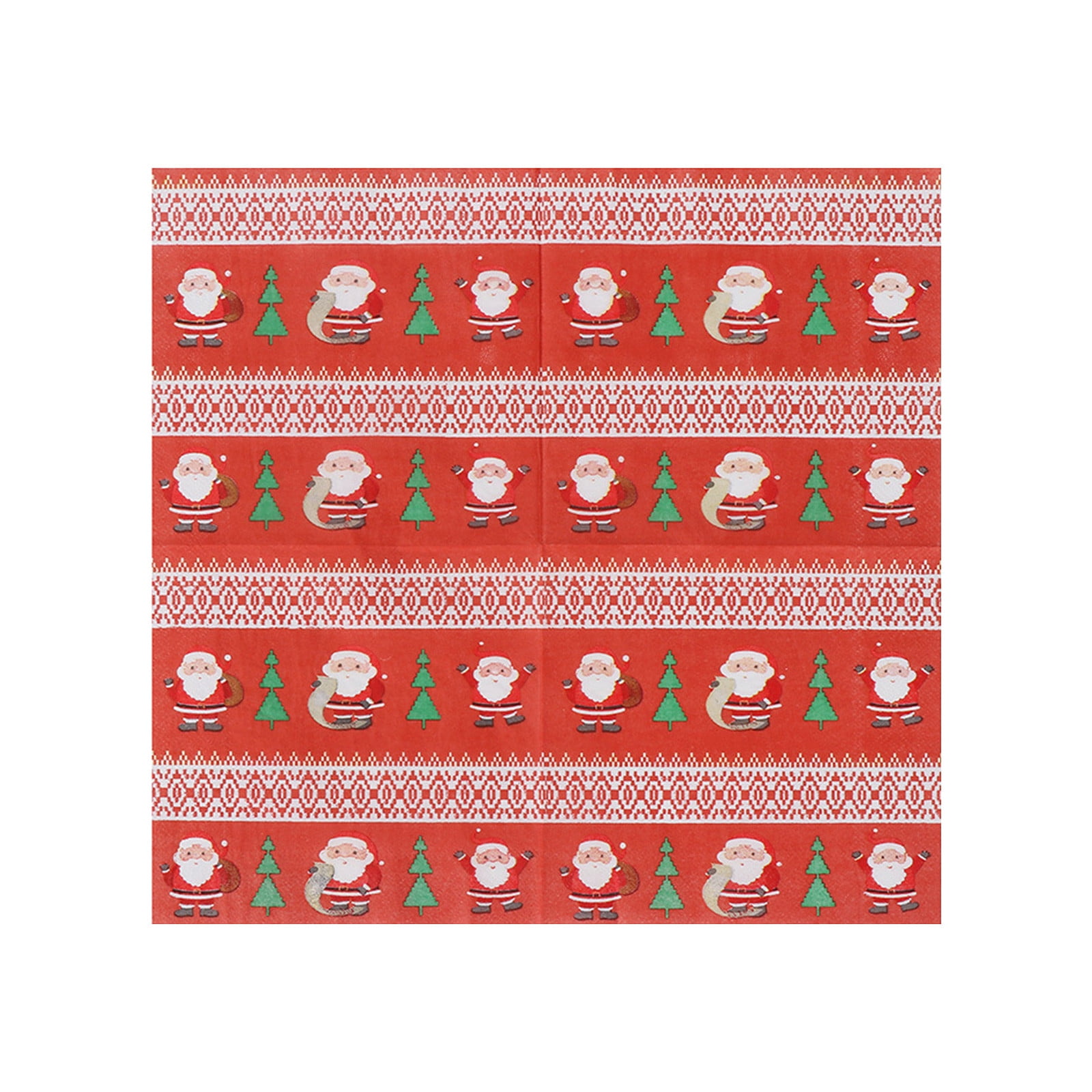 Christmas Napkins Disposable Watercolor Santa Claus,Christmas tree ...