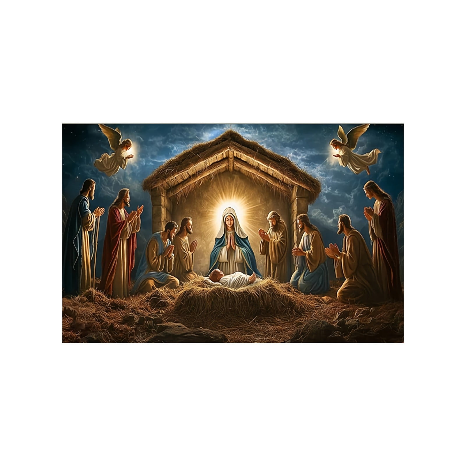 Christmas Nativity Garage Door Banner 7x8 ft, Large Christmas Garage ...