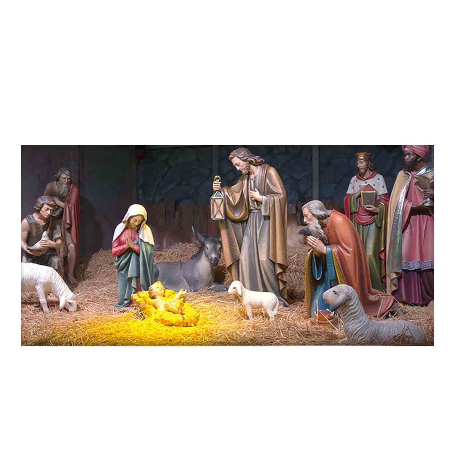 Christmas Nativity Garage Door Banner , Nativity Scene Murals Christmas ...