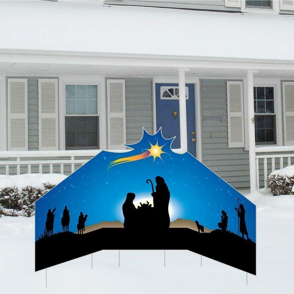 Christmas Nativity Large Star Lawn Sign Display Decoration - FREE ...