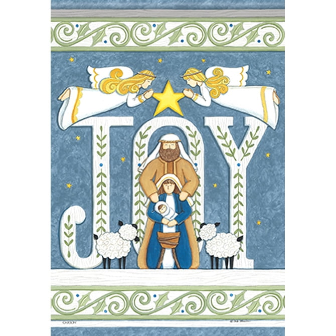 Christmas Nativity Mary Joseph Jesus Joy House Flag - Walmart.com