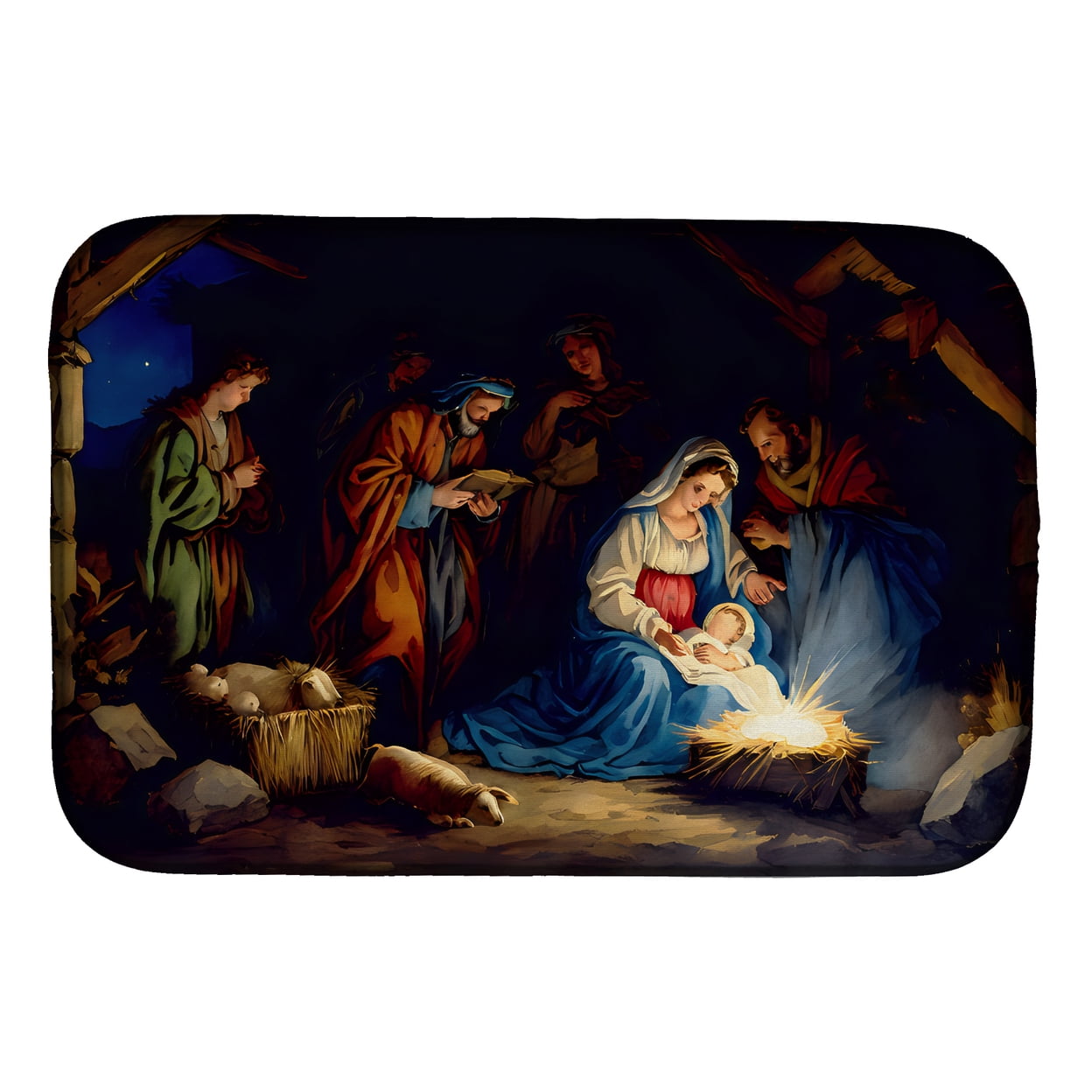 Christmas Nativity Scene Dish Drying Mat - Walmart.com