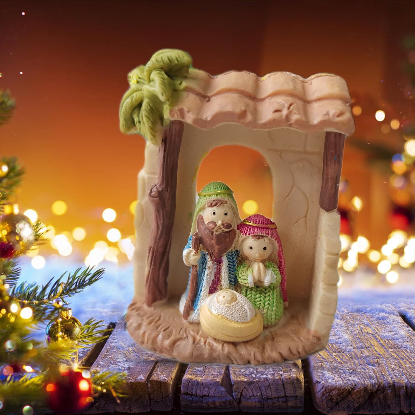 Christmas Nativity Scene Figures, Holy Family Nativity Creche Set with ...