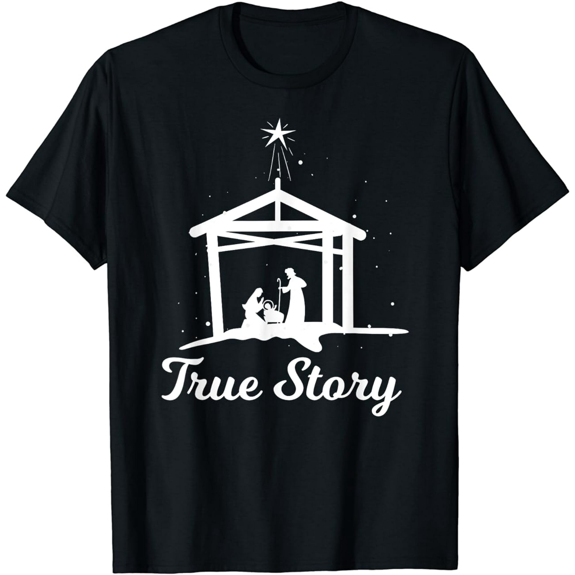 Christmas Nativity Scene Holy Family Star Unisex Short Sleeve Graphic T ...