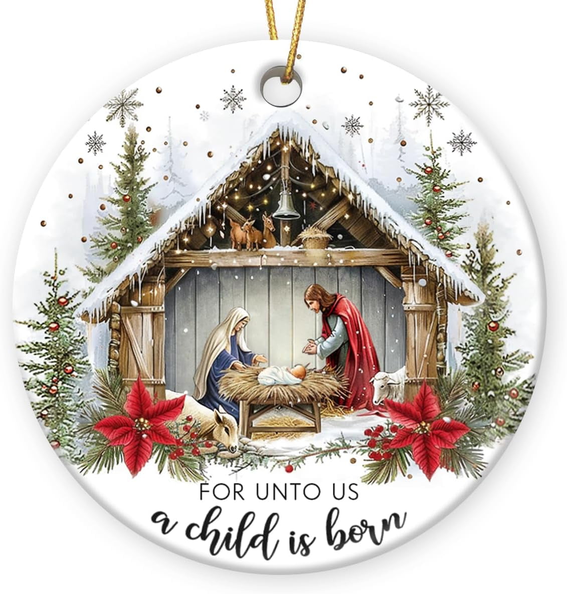 Christmas Nativity Scene - Religious Christmas Ornaments 2025, Jesus ...