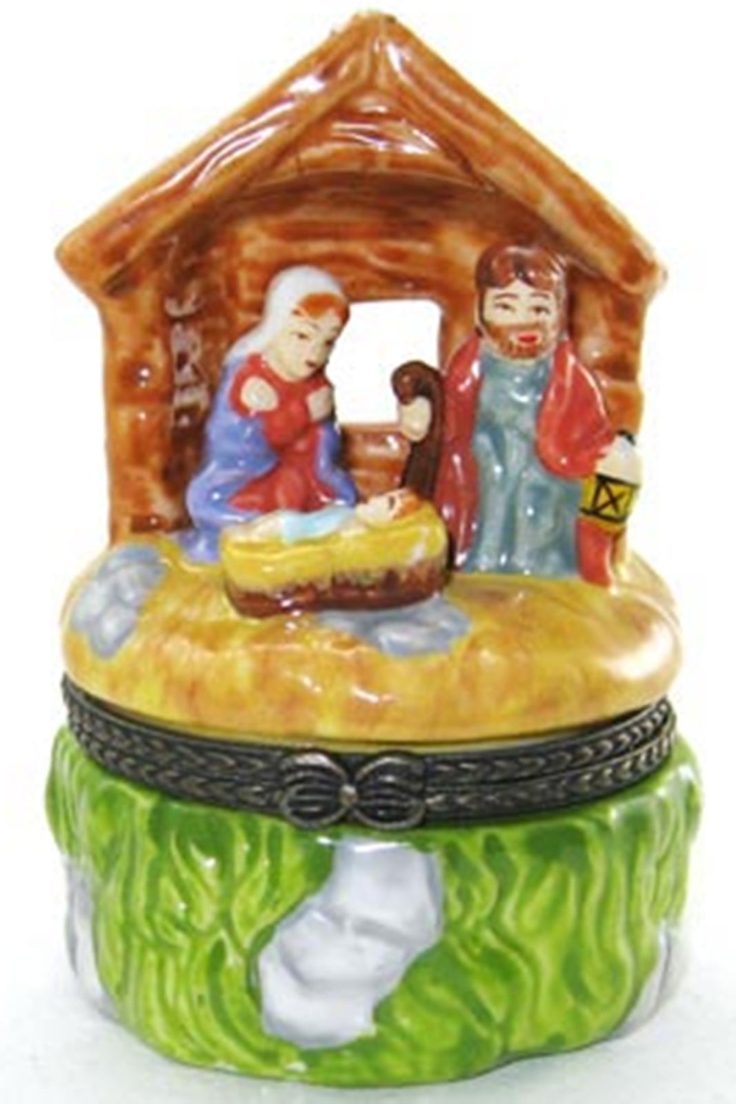Christmas Nativity Scene Stable Trinket Box - Walmart.com