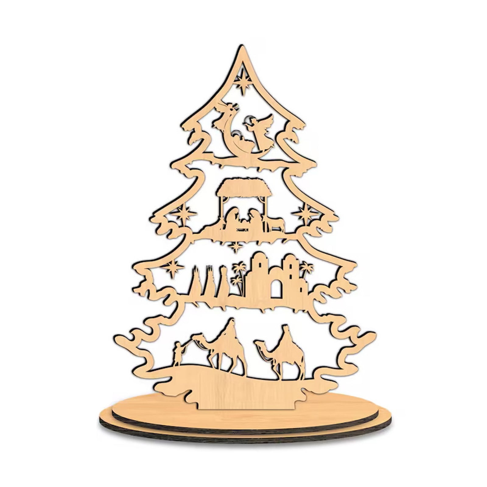 Christmas Nativity Scene Table Sign Vintage Jesus Nativity Rustic ...