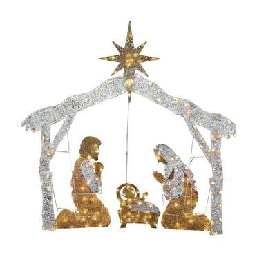 Earth Tone Christmas Nativity 7 Piece Set - Walmart.com