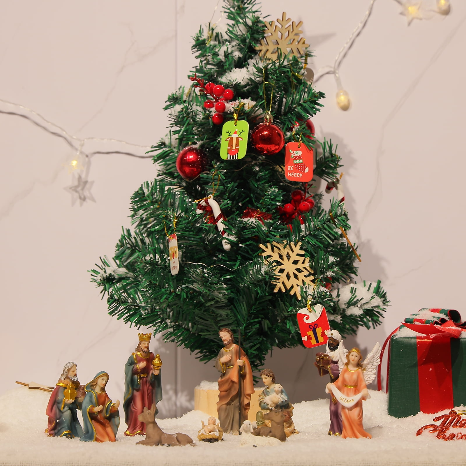 Christmas Nativity Sets Indoor - 12 Piece Tabletop Classic Nativity ...