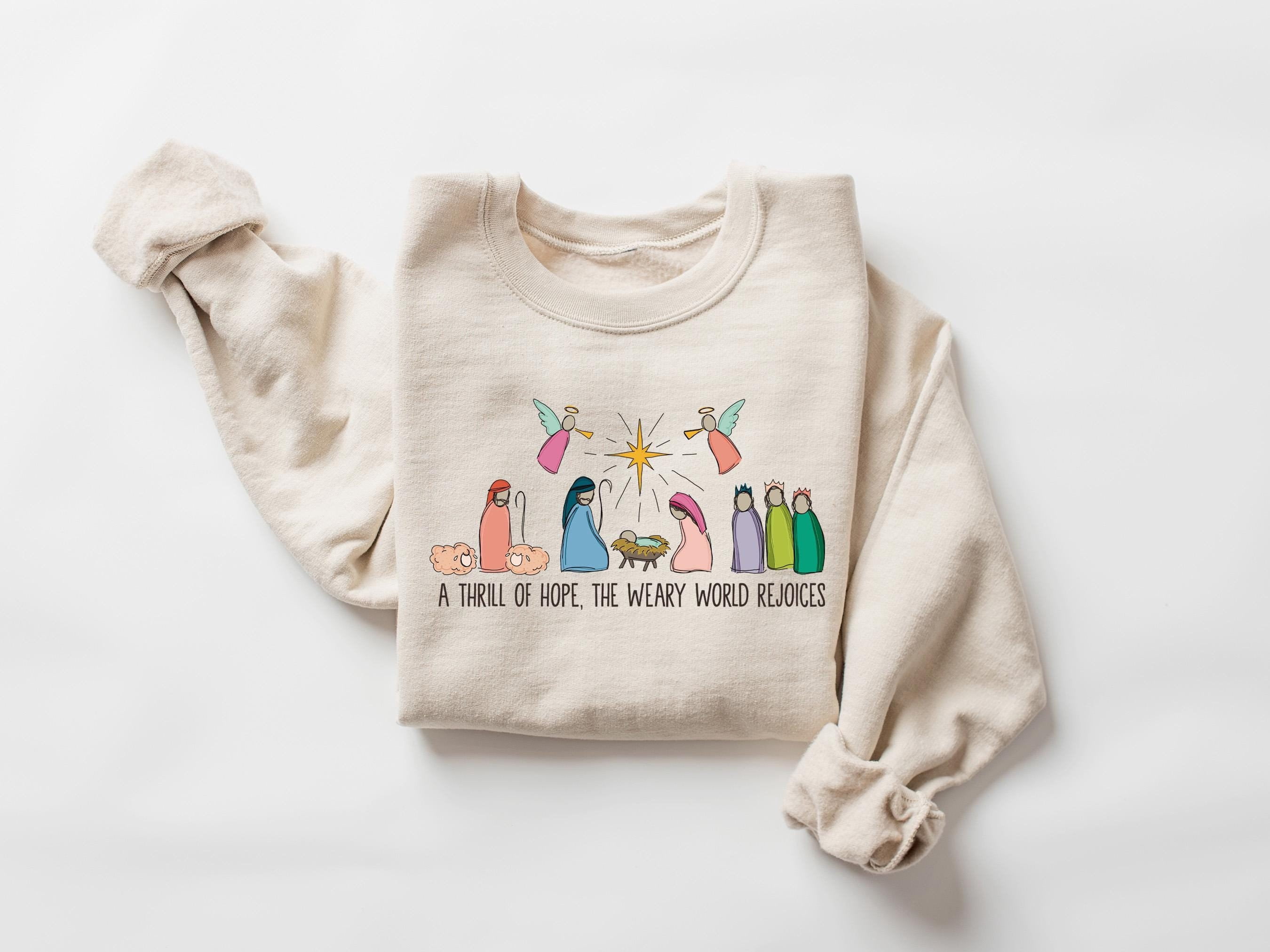 Christmas Nativity Shirt Women, Jesus Christmas Gift, Mom Christmas ...