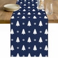 Christmas Navy Blue Table Runner 90 Inches Long Farmhouse Dress Scarves ...