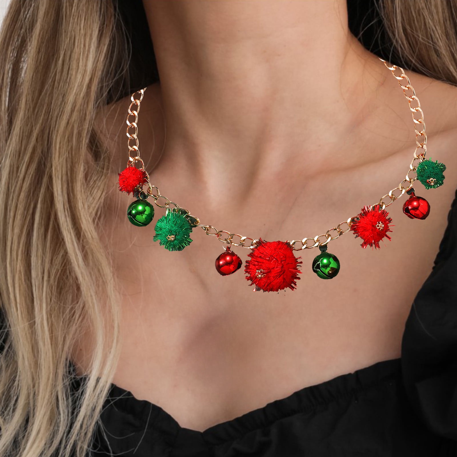 Christmas Necklace Under 5 ! Kadlawus Santa Necklace Tree Necklace for ...