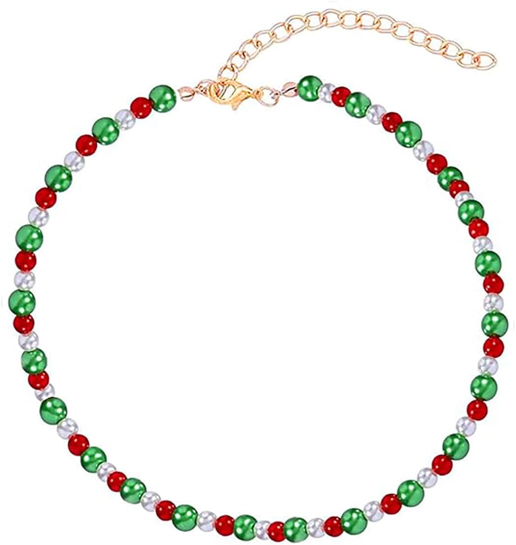 Christmas Necklace Colorful Holiday Choker Necklace Xmas Ornament ...