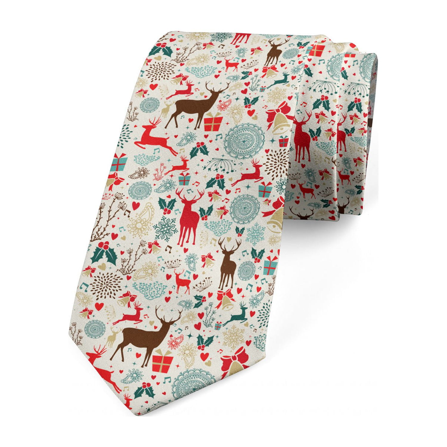 Christmas Necktie, Vintage Xmas, Dress Tie, 3.7", Petrol Blue Brown, by ...
