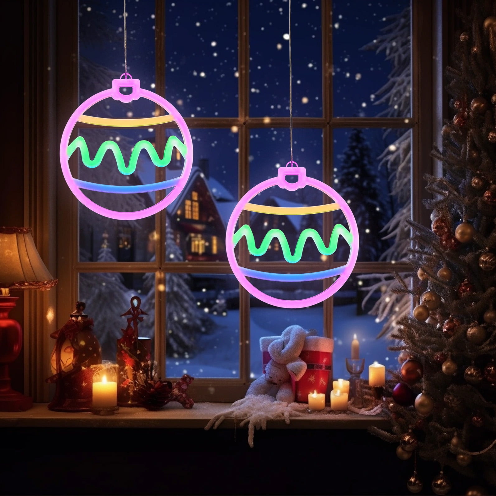 Christmas Neon Sign LED, Acrylic Neon Light Up Sign for Wall Decor, USB ...