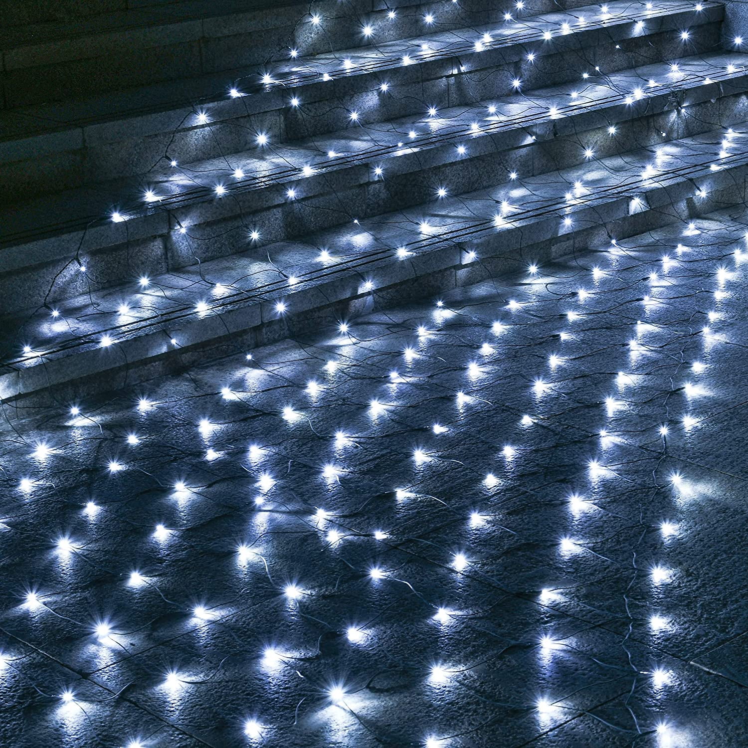 Christmas Net Lights, 200 LED Outdoor Mesh Light, 9.8x6.5ft Fairy ...