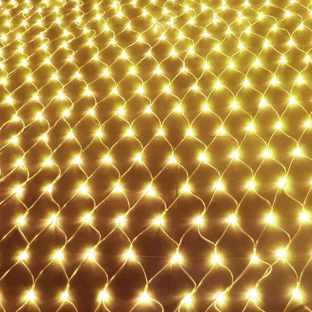 Outdoor 96 LED Christmas Net Lights, 5ftx5ft Waterproof, 8 Modes for ...