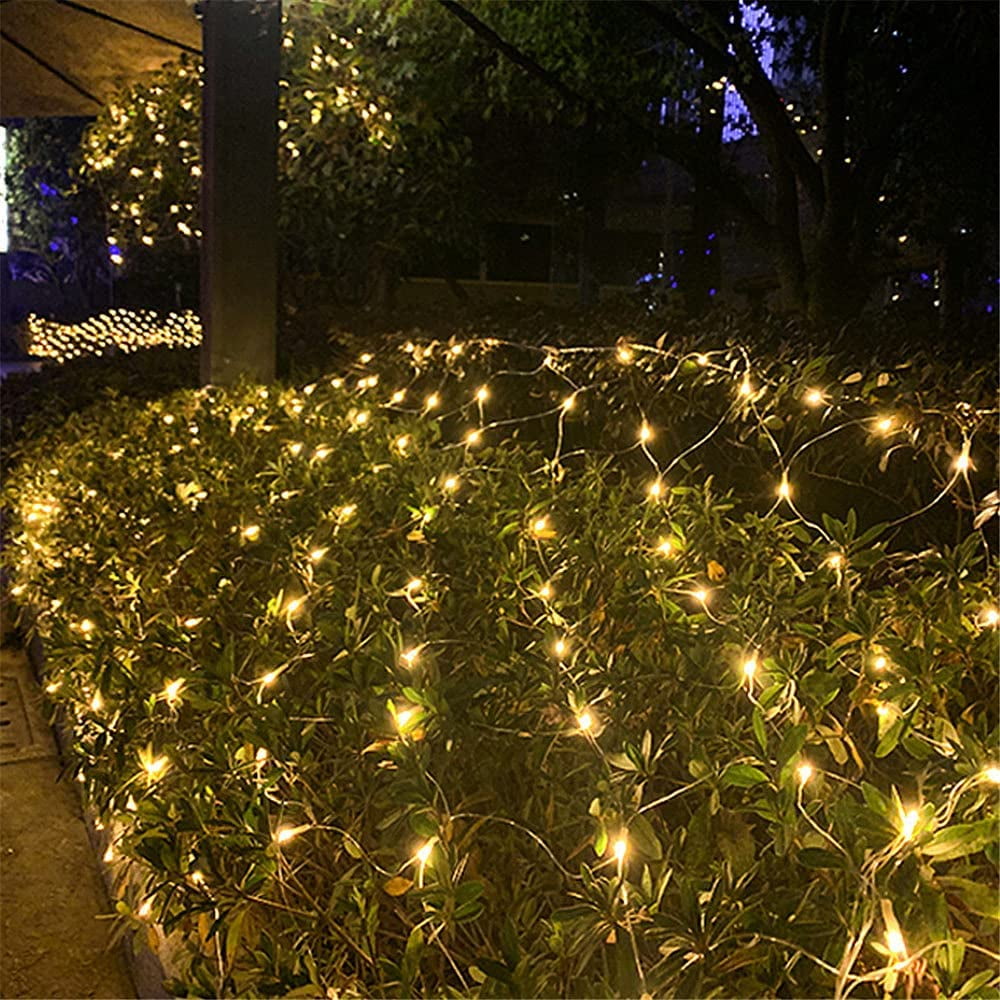 Christmas Net String Lights 200 LED Outdoor Mesh Lights Connectable ...